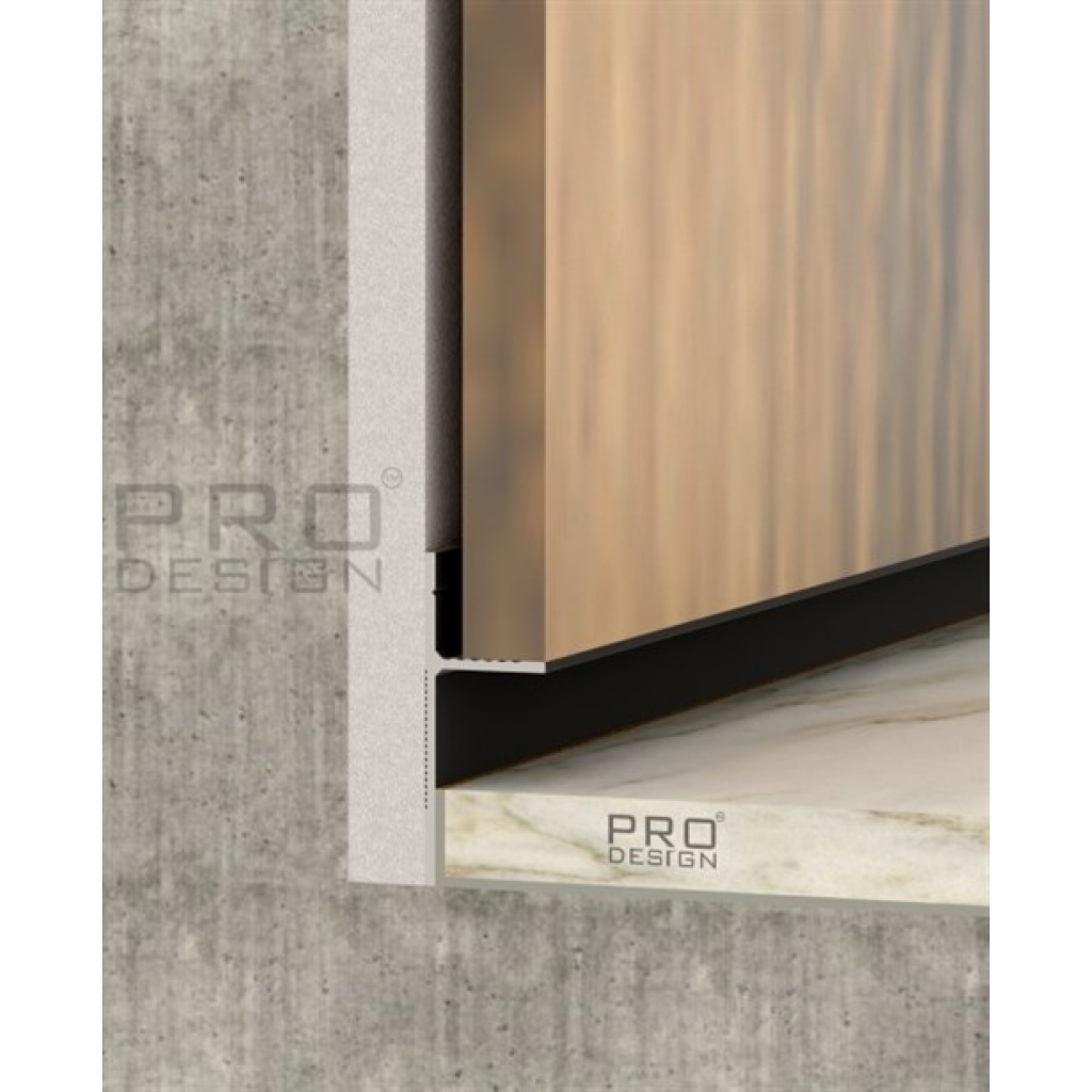 Теневой плинтус скрытого монтажа Pro Design Panel 7208 Черный Муар ...